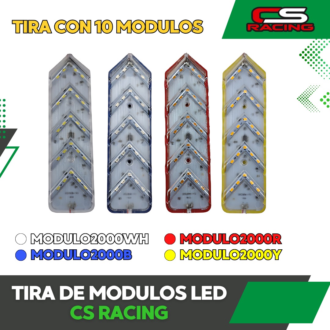 TIRA CON 10 MODULOS LED CS RACING – GRUPO COLLIN´S