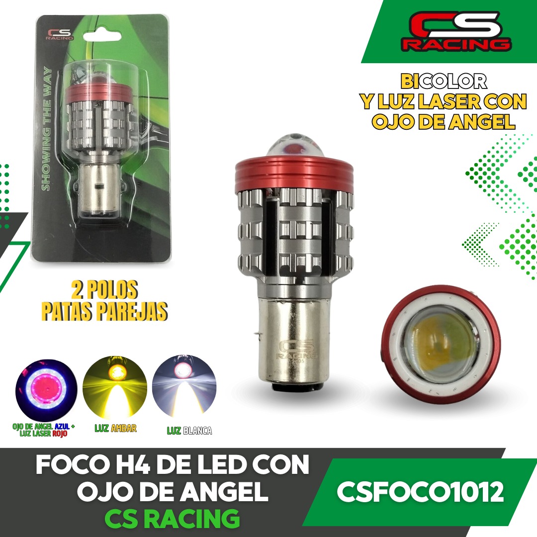 FOCO H4 LED CON OJO DE ANGEL CS RACING – GRUPO COLLIN´S