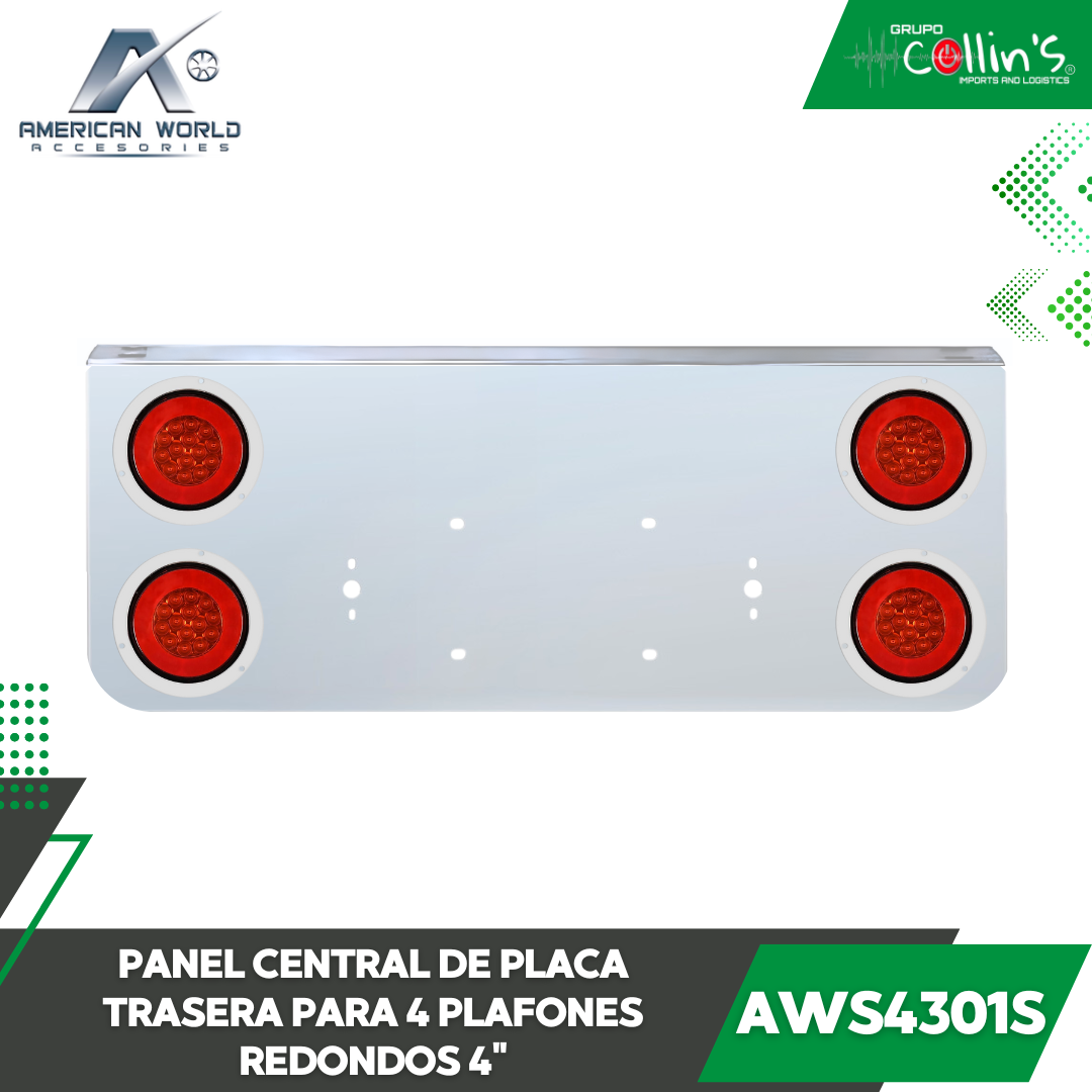 PANEL CENTRAL DE PLACA TRASERA AWS4301S – GRUPO COLLIN´S
