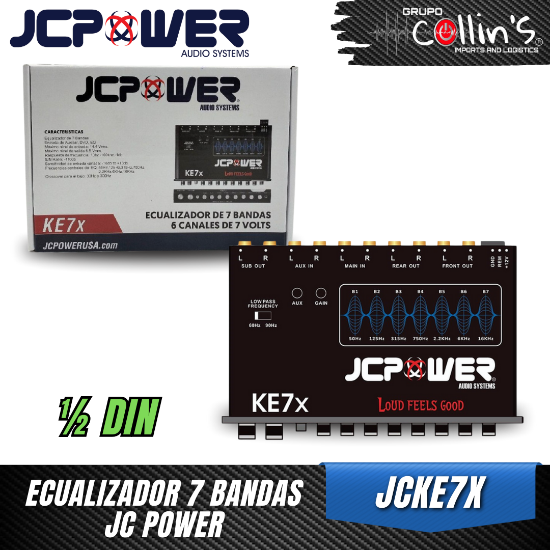 ECUALIZADOR 7 BANDAS JC POWER JCKE7X – GRUPO COLLIN´S