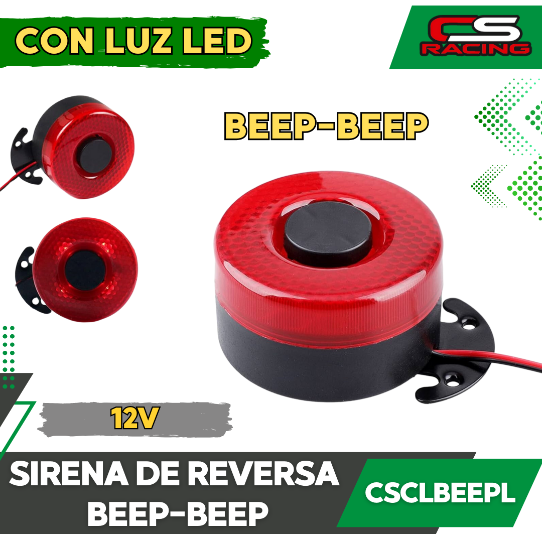SIRENA DE REVERSA BEEP – BEEP CON LUZ LED CS RACING CSCLBEEPL – GRUPO COLLIN´S