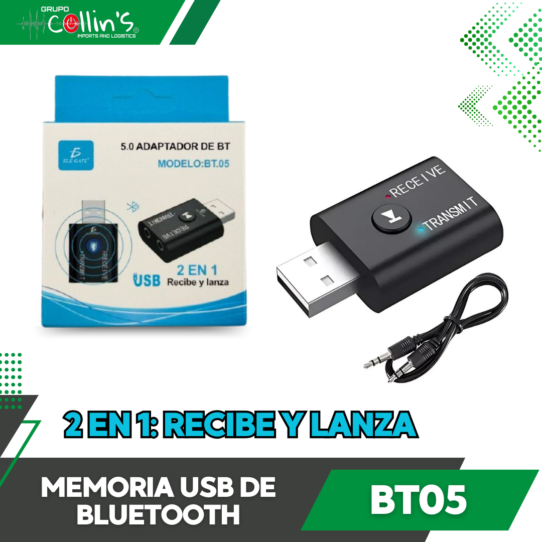 MEMORIA USB BLUETOOTH 2 EN 1 BT05 – GRUPO COLLIN´S