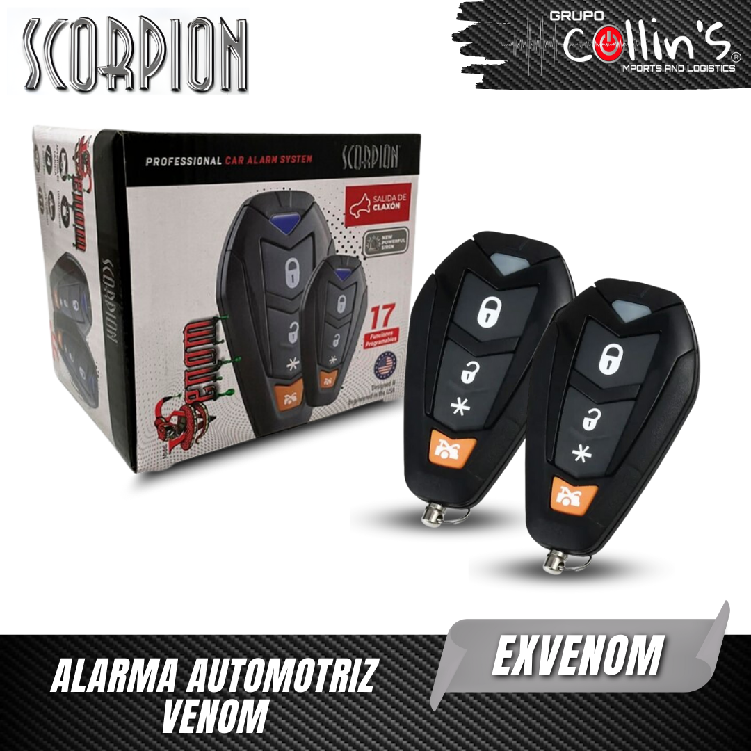 ALARMA UNIVERSAL PARA AUTO EXTREME EXVENOM – GRUPO COLLIN´S