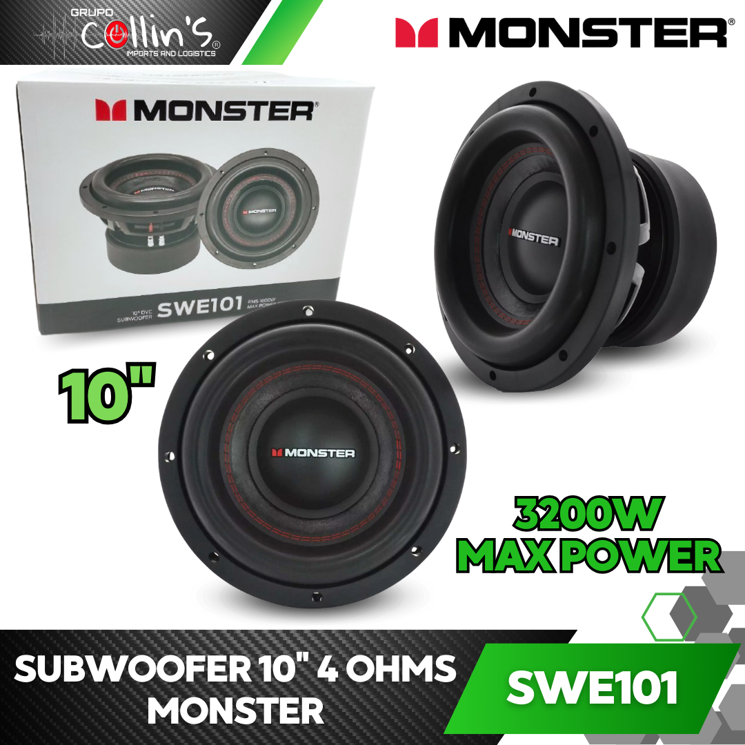 SUBWOOFER 10″ MONSTER SWE101 – GRUPO COLLIN´S