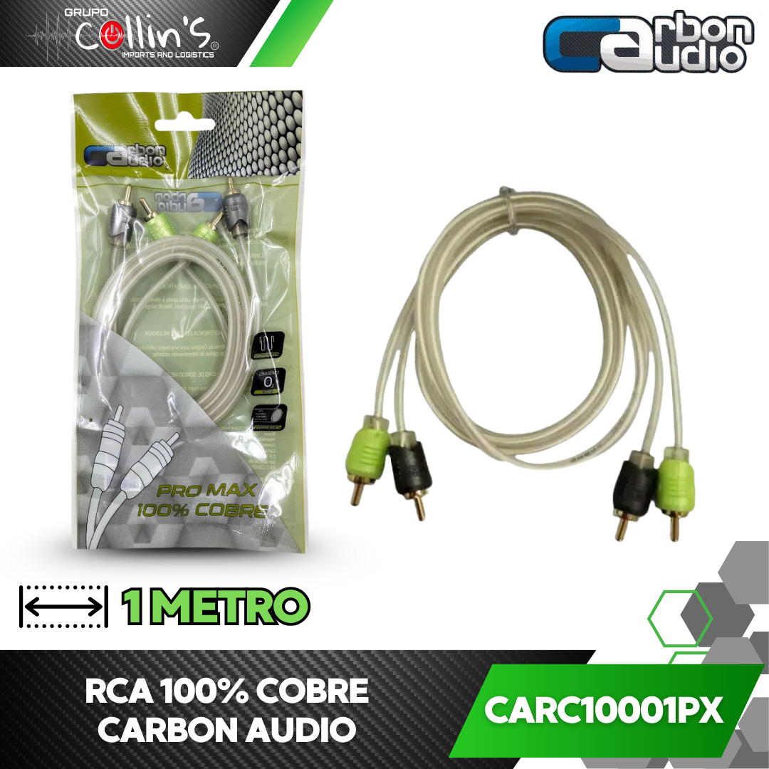 RCA 100% COBRE 1 METRO CARBON AUDIO CARC10001PX – GRUPO COLLIN´S