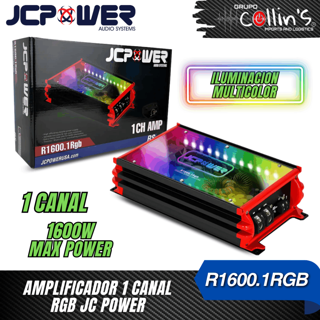 AMPLIFICADOR 1 CANAL RGB JC POWER R1600.1RGB – GRUPO COLLIN´S