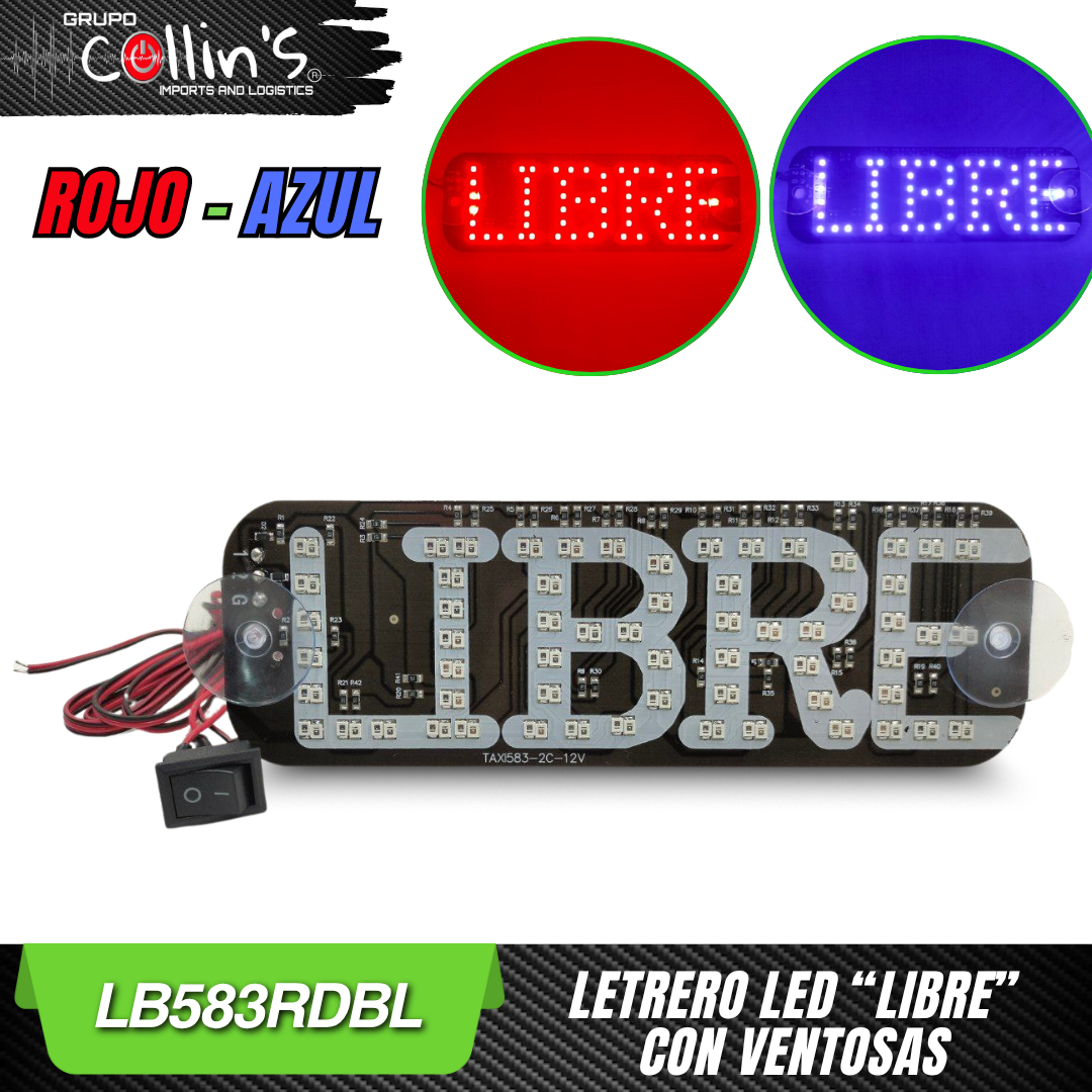 LETRERO LED «LIBRE» LB583RD – GRUPO COLLIN´S